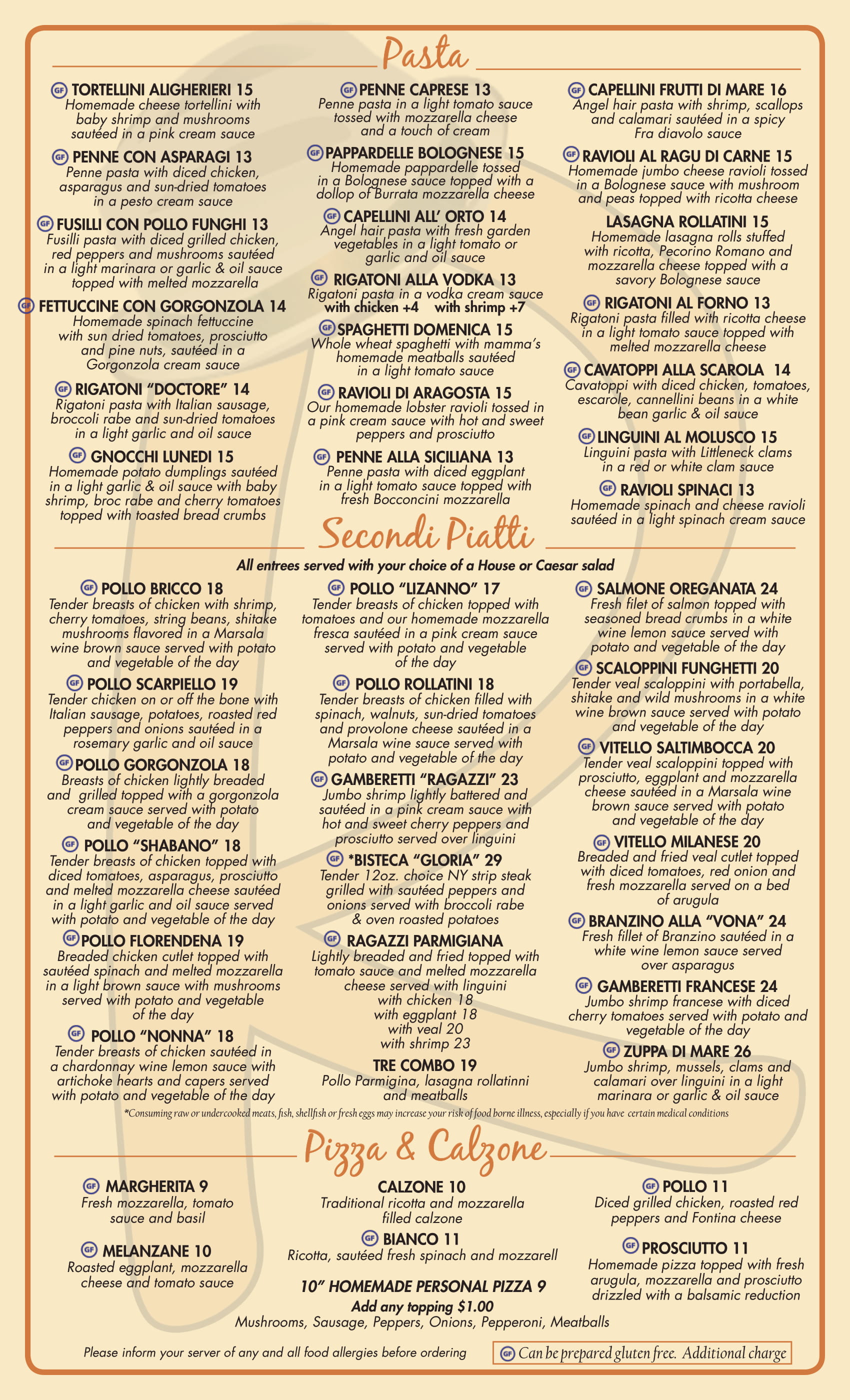 Menu – Lunch – Ragazzi