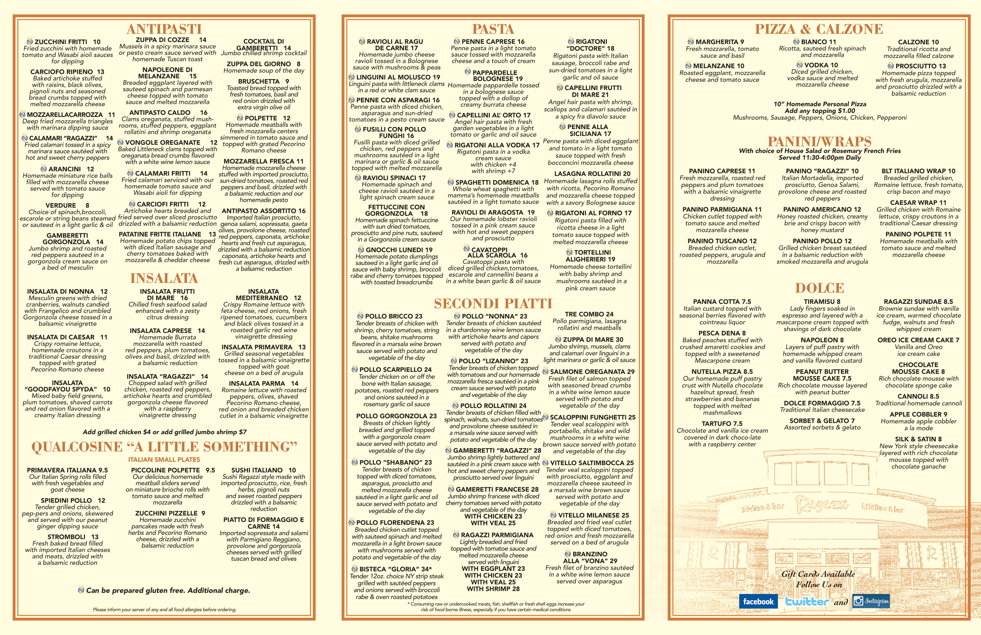 Menu – Catering – Ragazzi