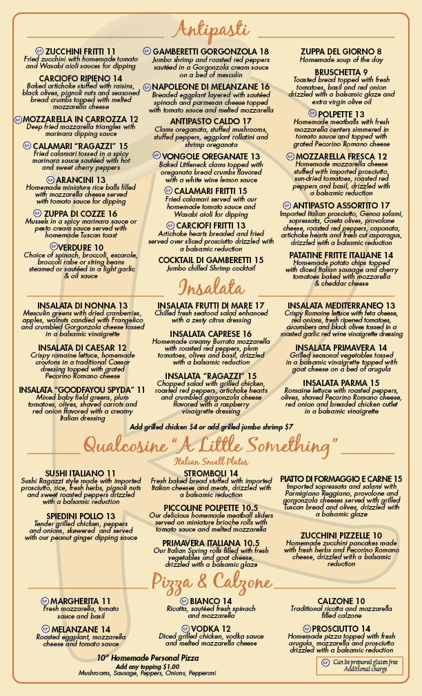 Menu – Dinner – Ragazzi