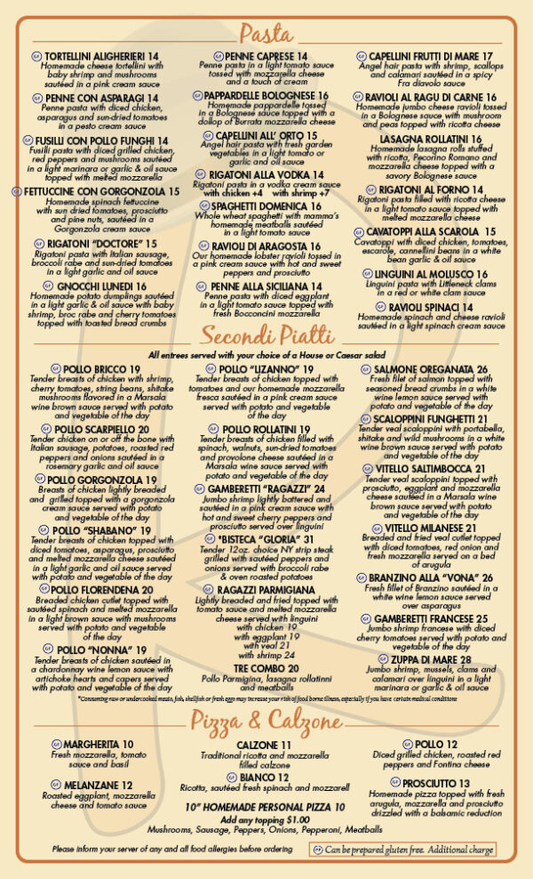 Menu – Lunch – Ragazzi