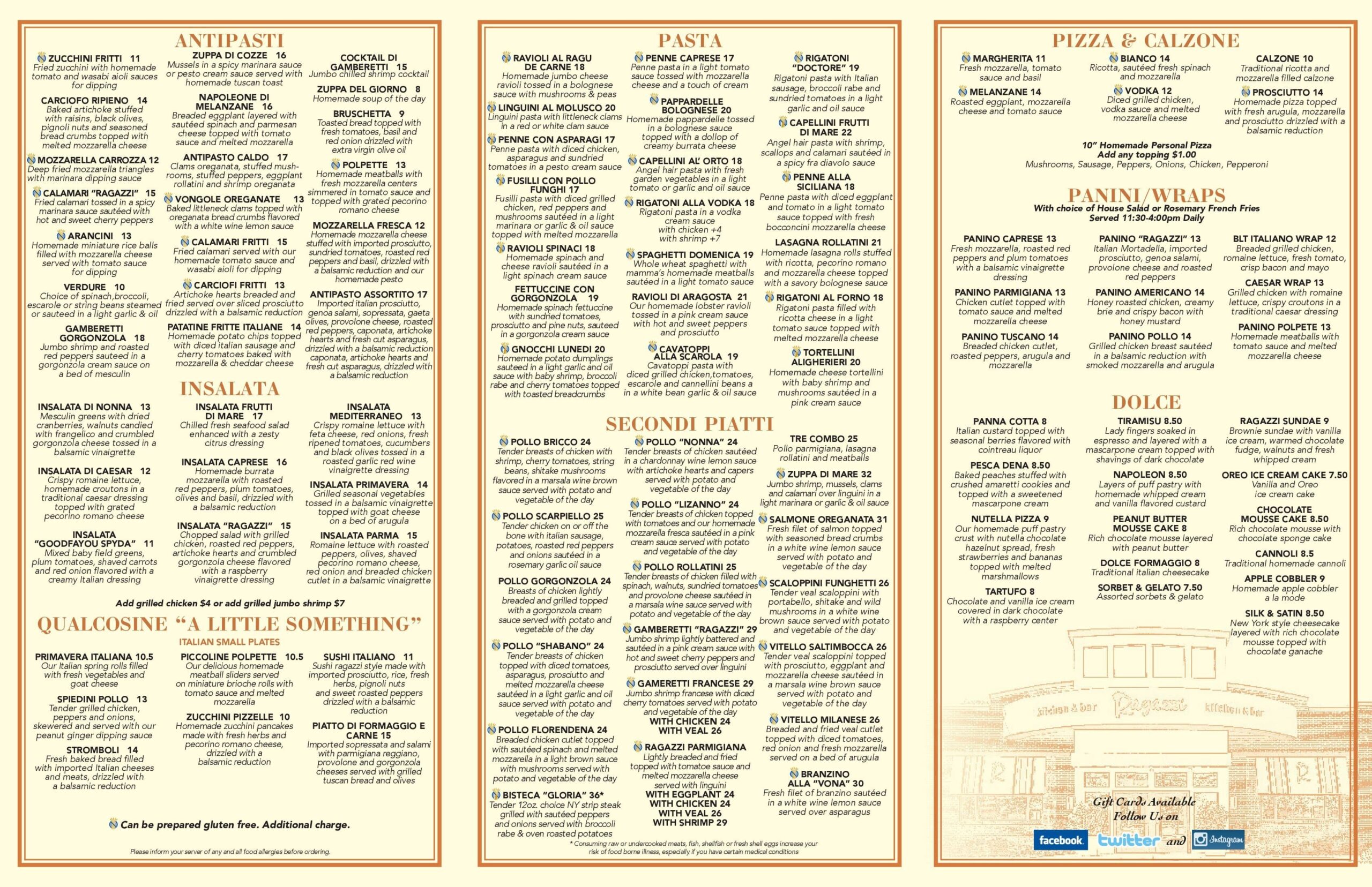 Menu – Catering – Ragazzi