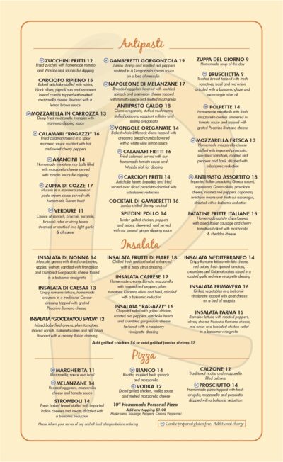 Menu – Dinner – Ragazzi