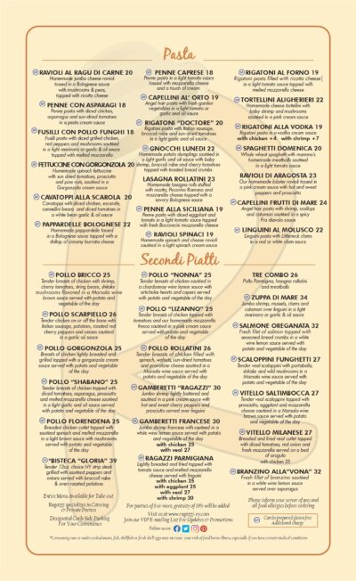 Menu – Dinner – Ragazzi