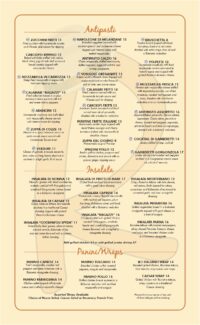 Menu – Lunch – Ragazzi
