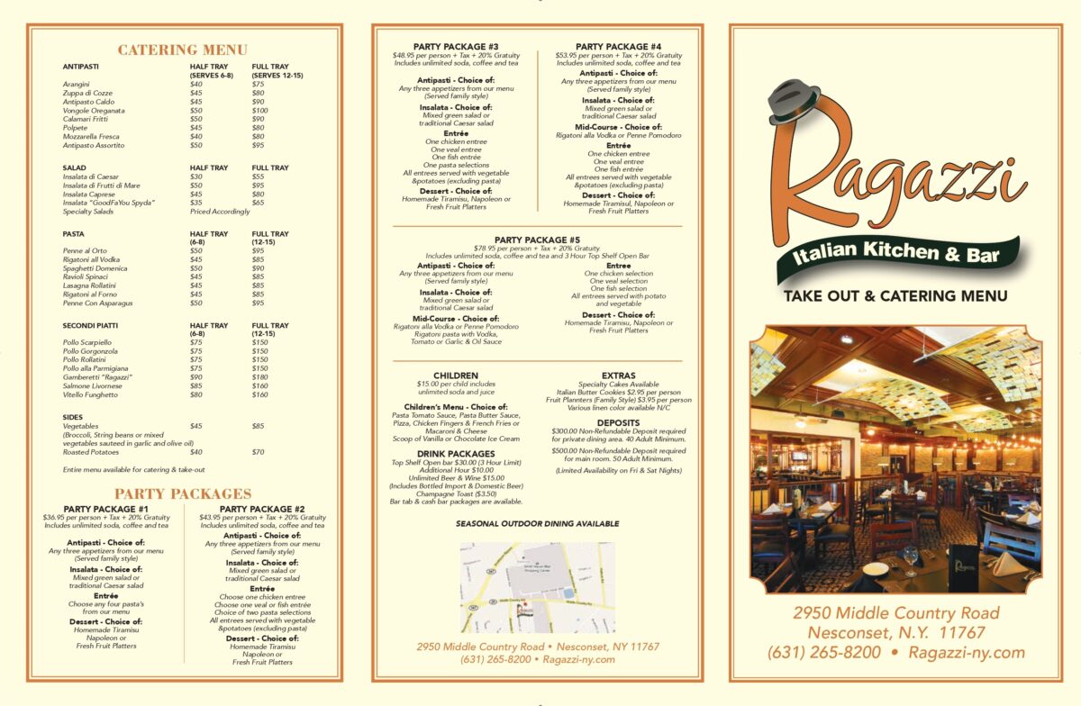 Menu – Catering – Ragazzi