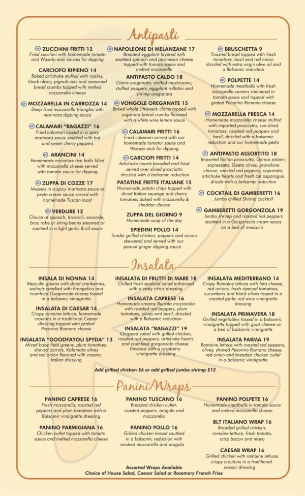 Menu – Lunch – Ragazzi