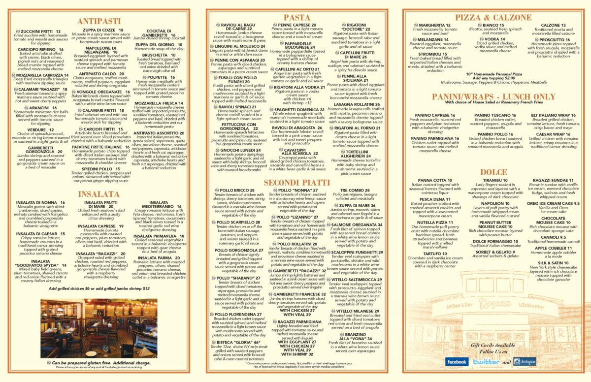 Menu – Catering – Ragazzi